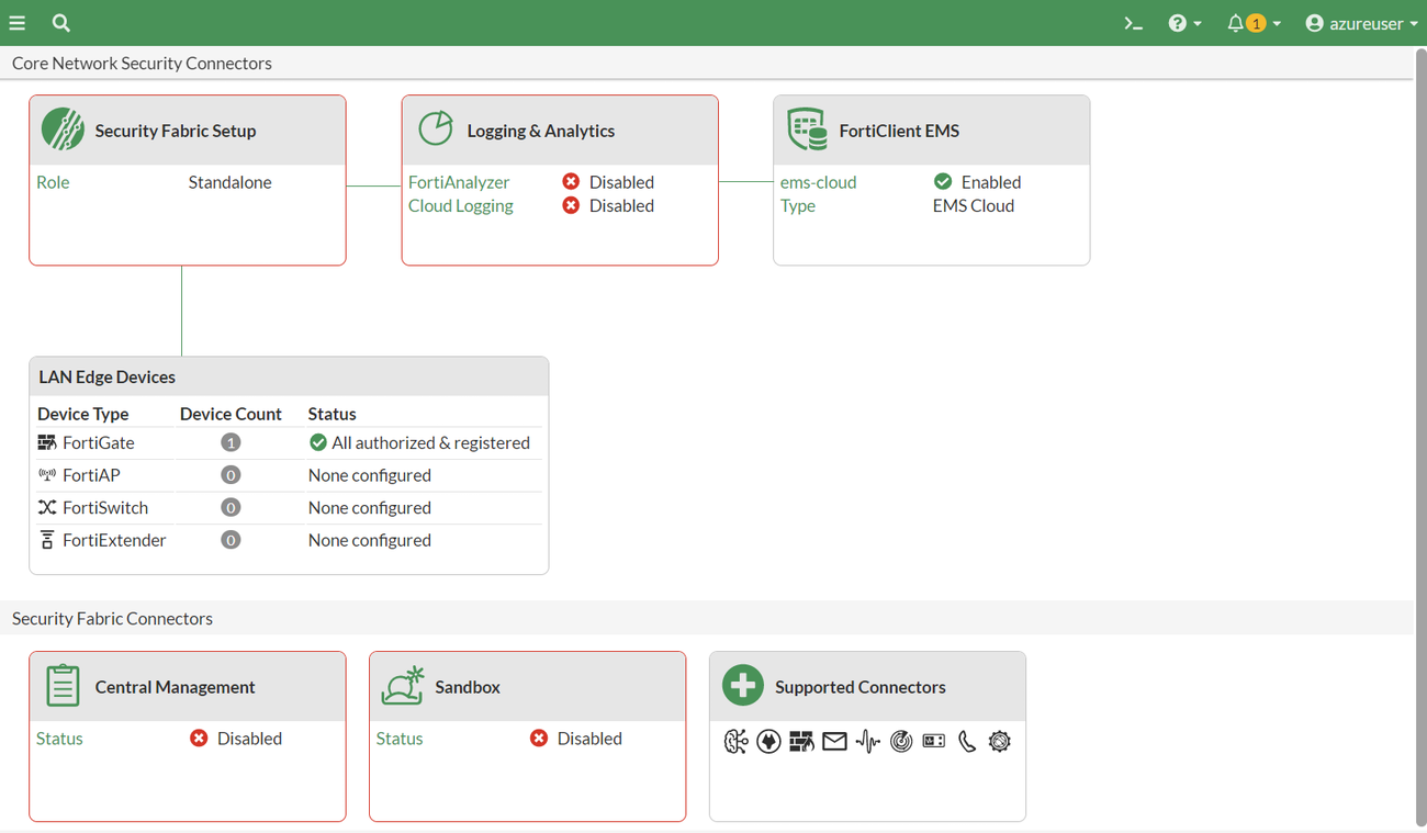 Establish connectivity on the EMS connector | FortiGate Public Cloud 7.2.4